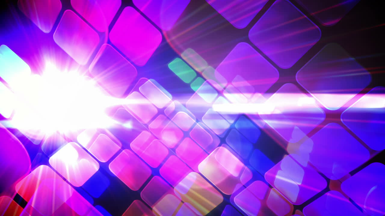 Premium stock video - Tile pattern with glowing lights