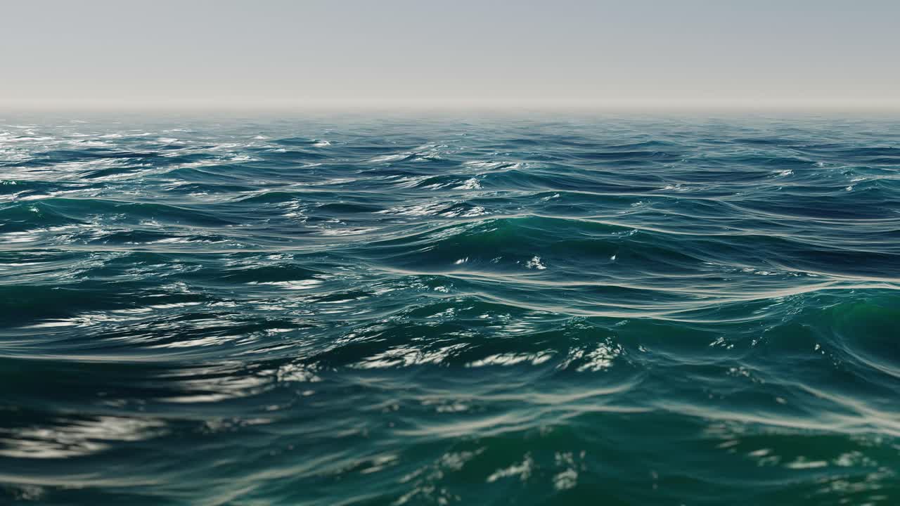 Blue ocean waves seamless loopable texture. animated Premium Stock ...