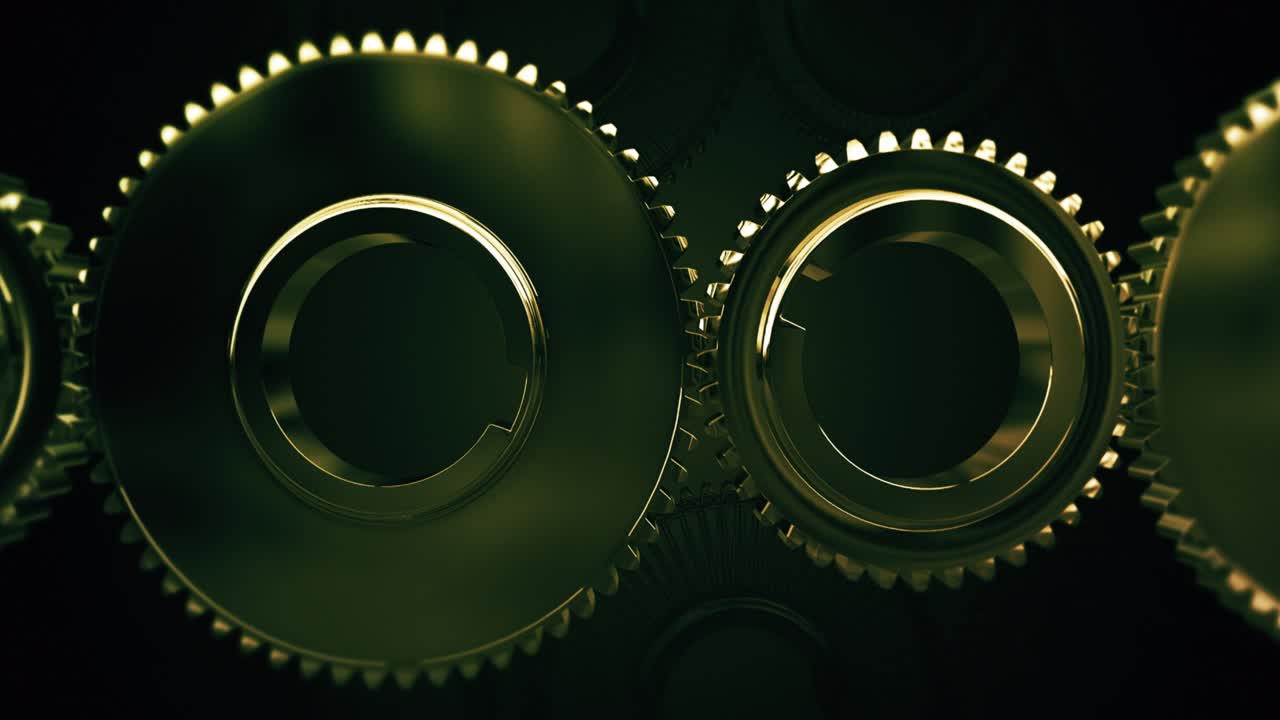 Classy Industrial Gears Slowly Rotating. Perfect Loop. | Premium Stock ...