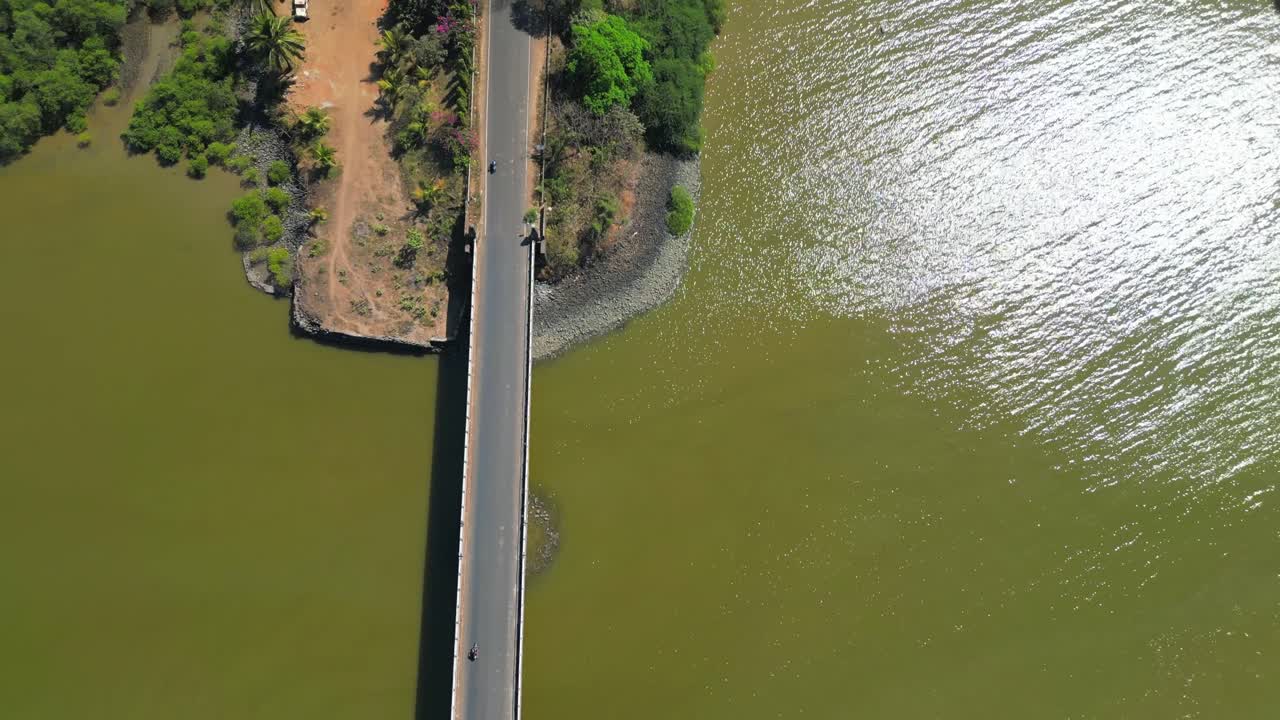Bridge In A River Top View Alibag India Revdanda Murud Bridge Free ...