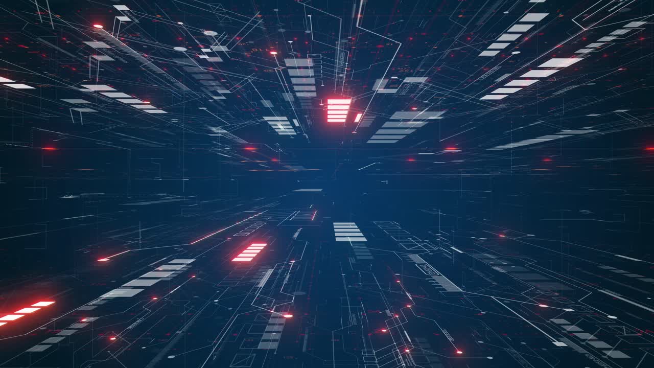 Premium stock video - Futuristic sci-fi animation journey