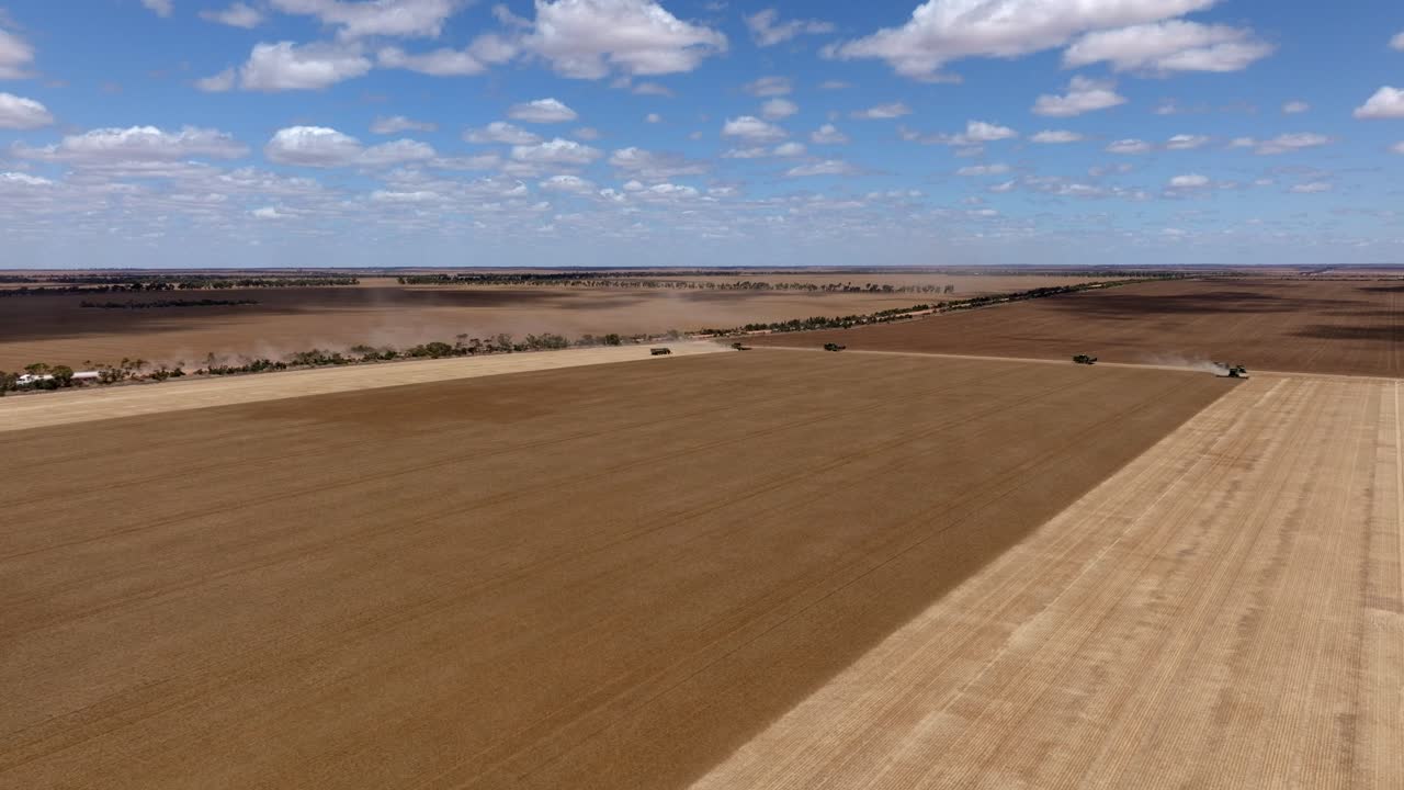 Broad Acre Grain Harvesting In Western Australia Free Stock Video ...