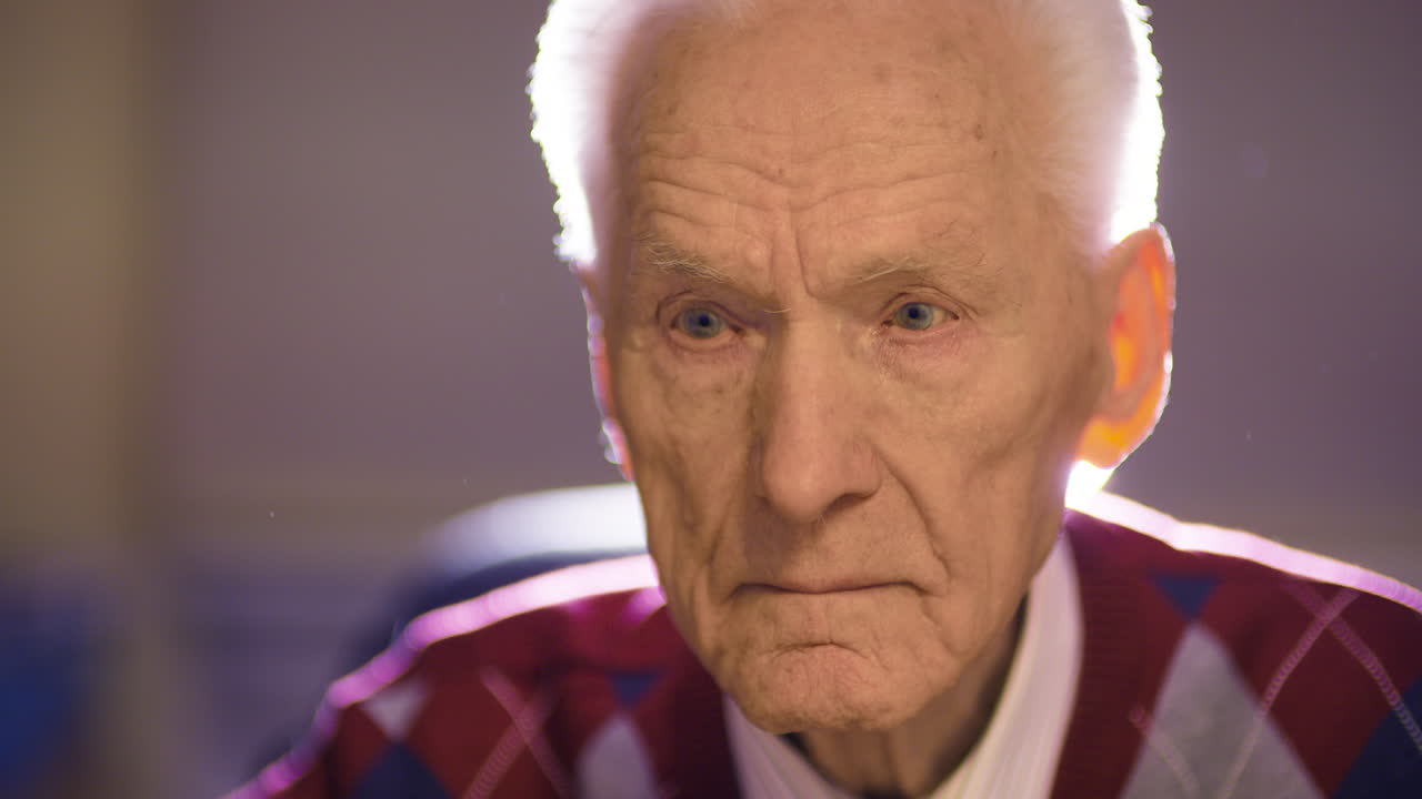 Premium stock video - Portrait of old man retirement