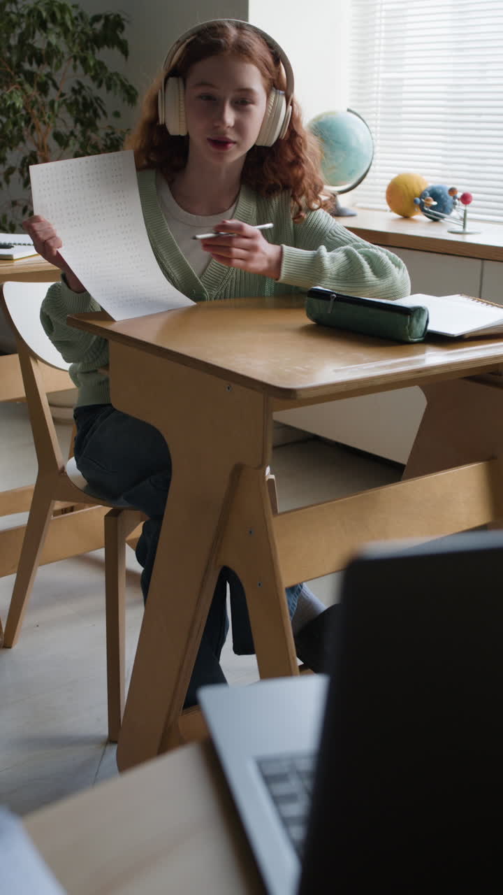 Student Doing Homework in Classroom | Free Stock Video Footage