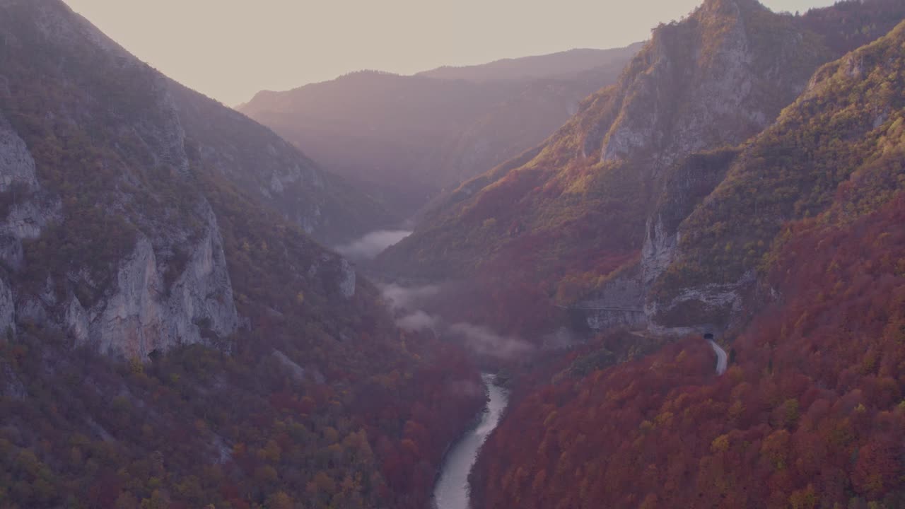 Premium stock video - Grand tara valley with magical golden hour ...