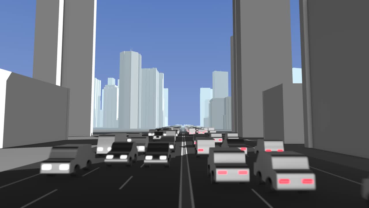 Heavy traffic city looping | Premium Stock Video Footage