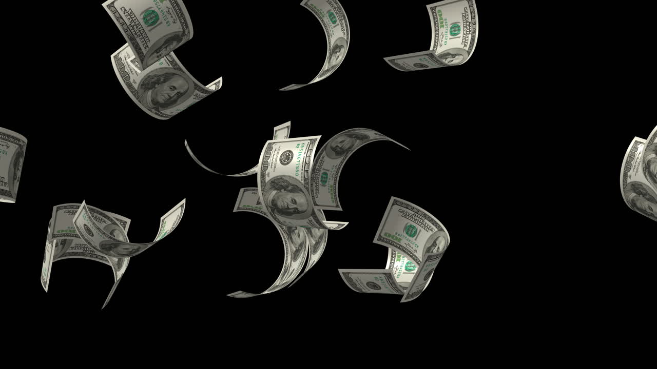 Premium stock video - Dollars currency flying in space depicting ...