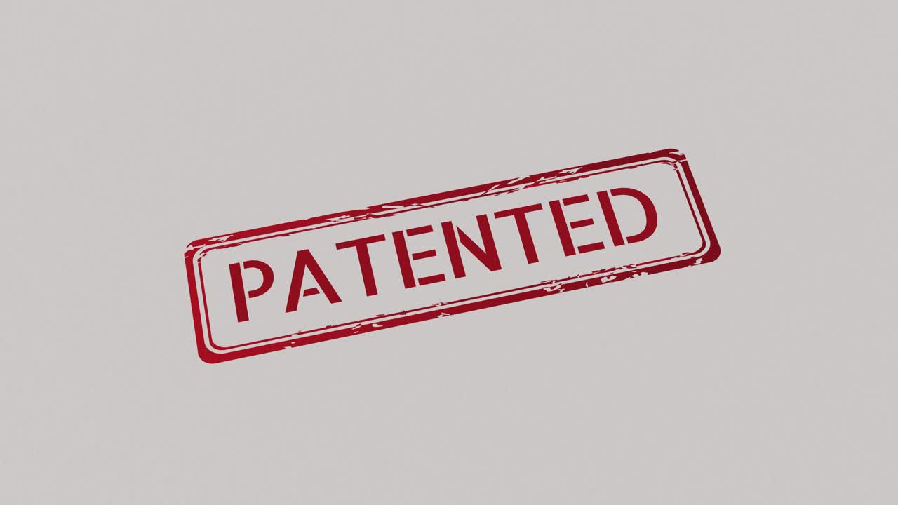 Patented stamp | Premium Stock Video Footage