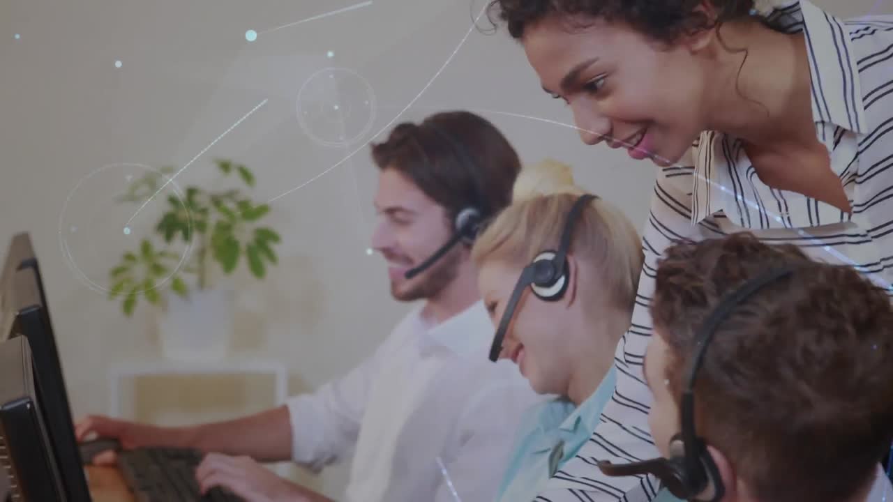 Premium stock video - Animation of network of connections over business ...