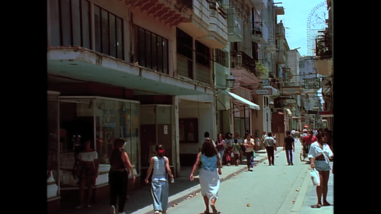 Premium stock video - Historic street scenes from cuba in the 1980s 7