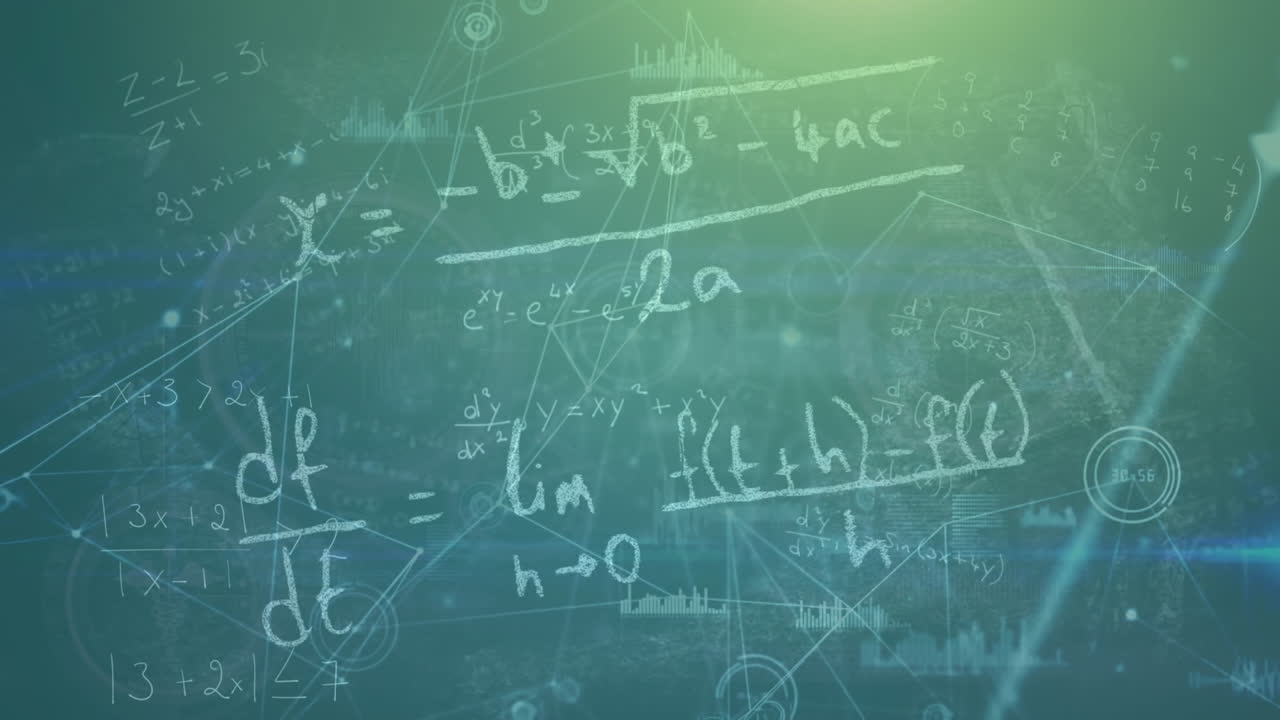 Premium stock video - Animation of mathematical equations and diagrams ...