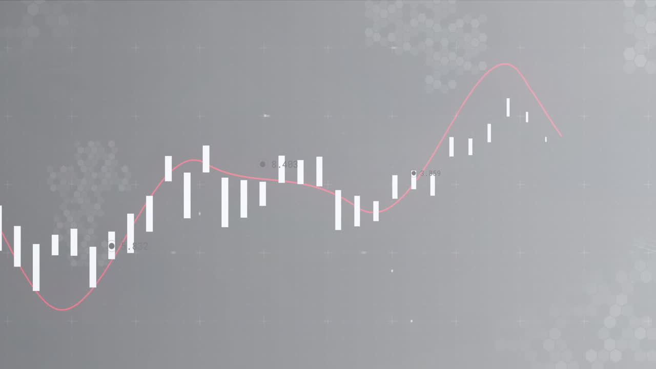 Animation of financial data processing over grey background | Premium ...