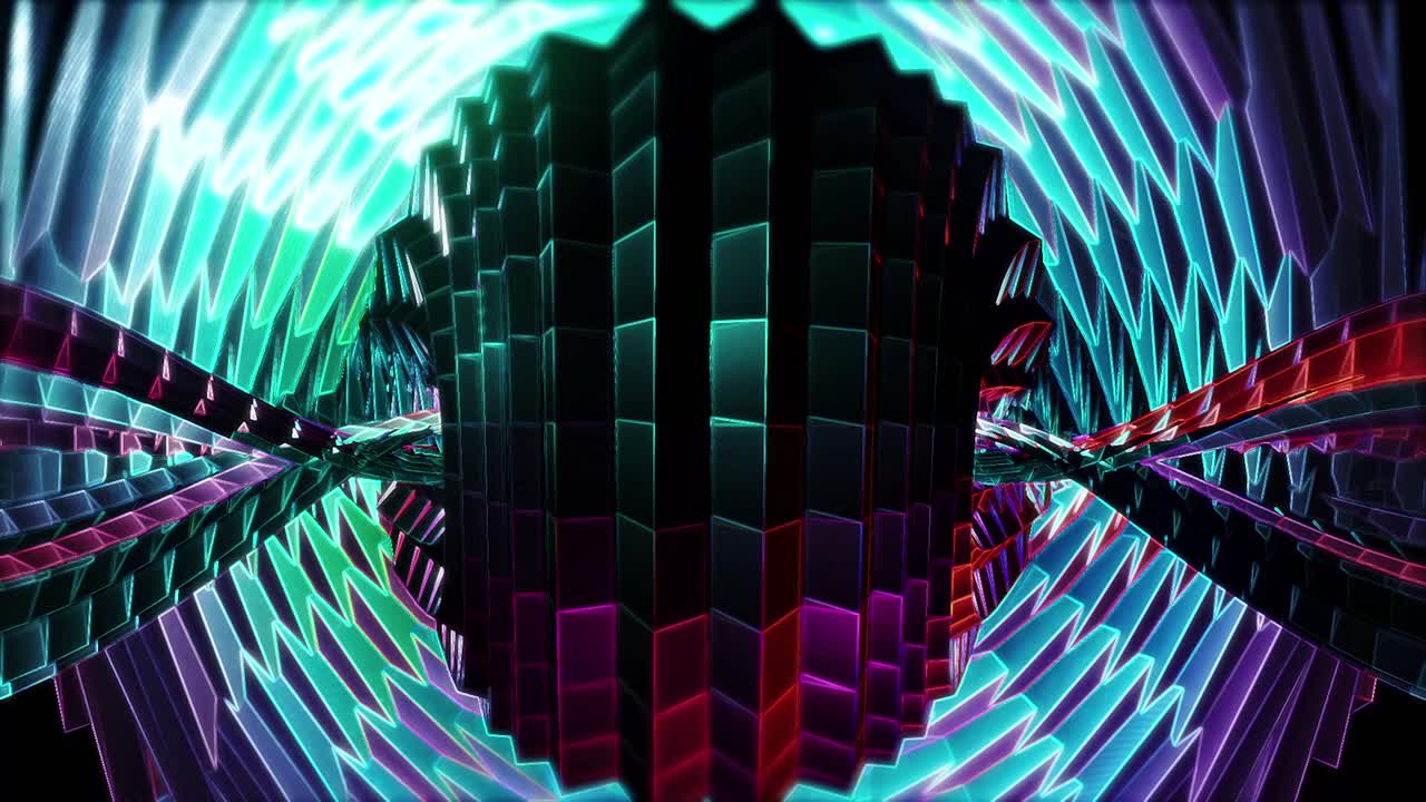Premium stock video - Abstract vj loop animation dynamic visuals in 4k