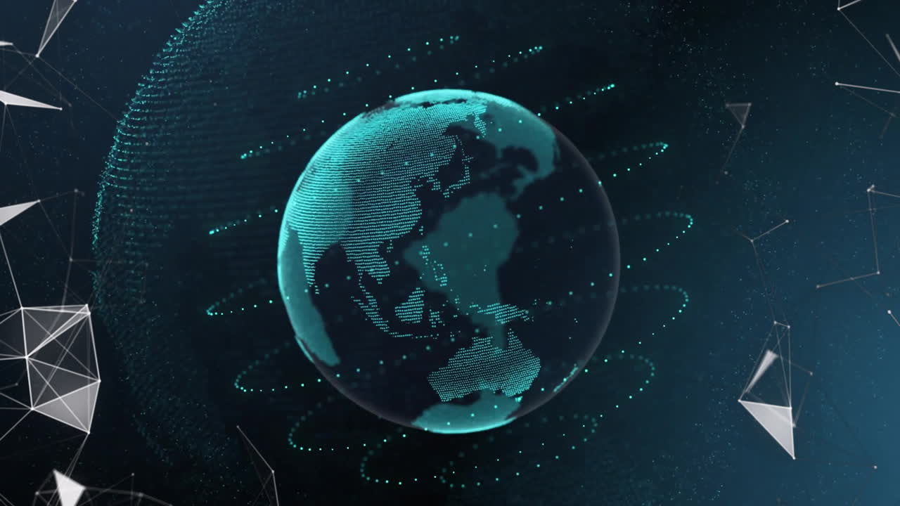 animation of connections and networks over globe | freepik