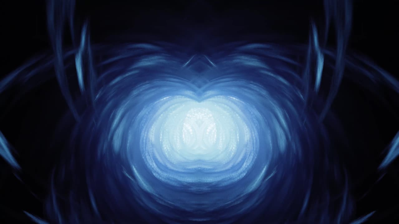 luminescent blue fractal wormhole tunnel | freepik