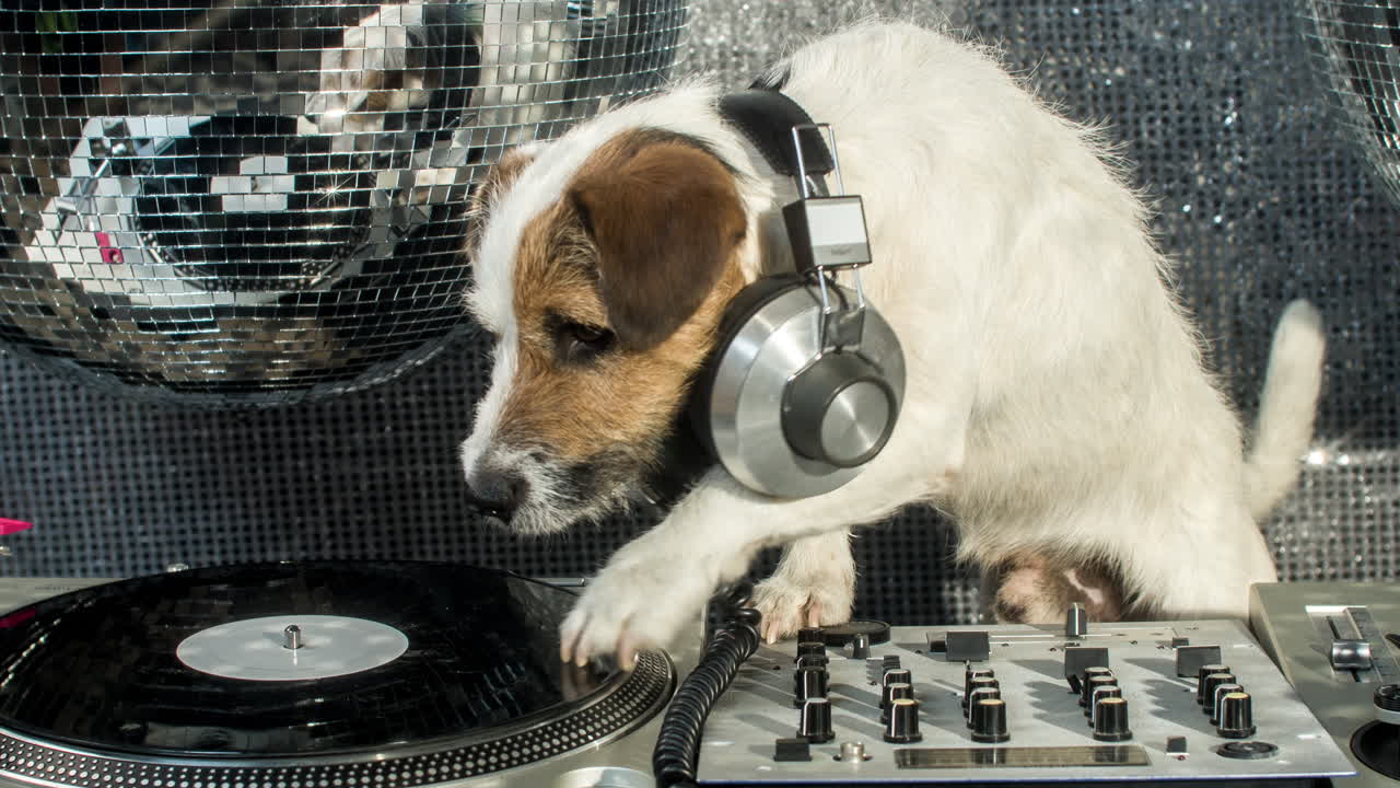Free stock video - Dog dj 4k 07