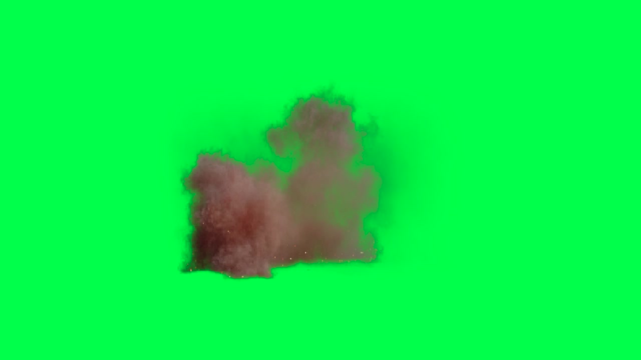 Vídeo Premium - Explosion green screen effects