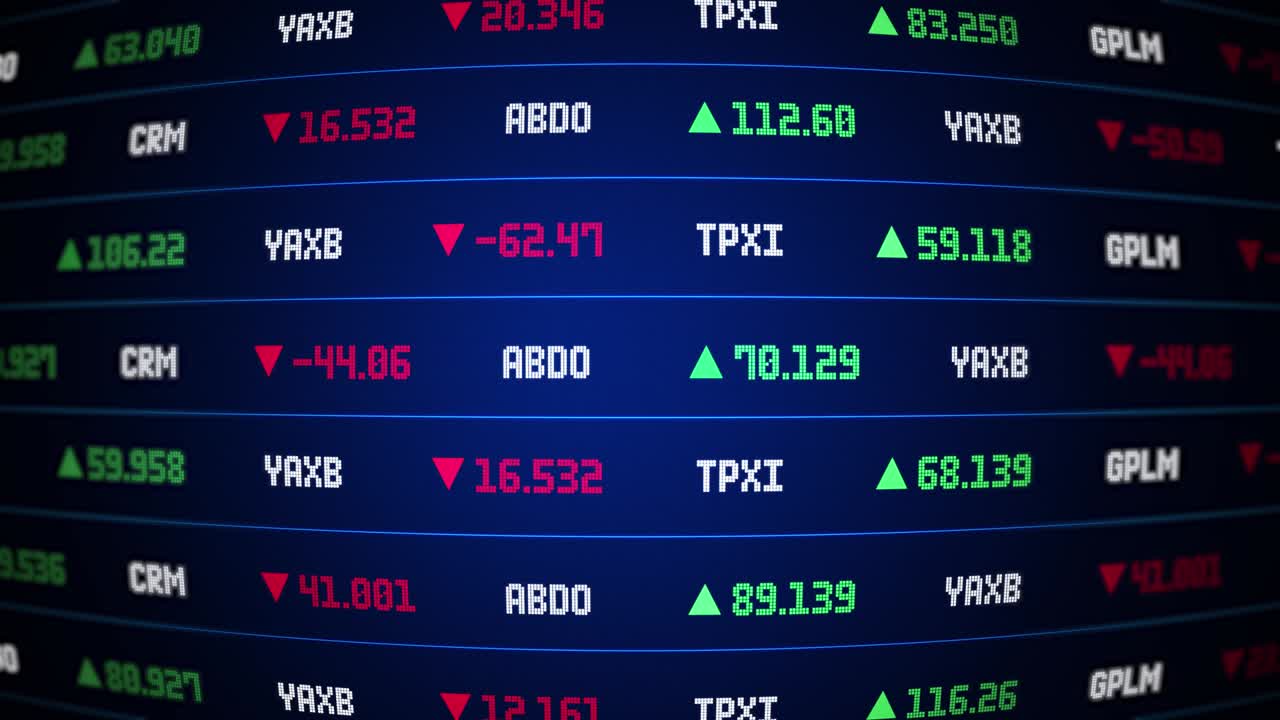 4L loop Stock Exchange, Streaming Trade Screen Background. | Premium ...
