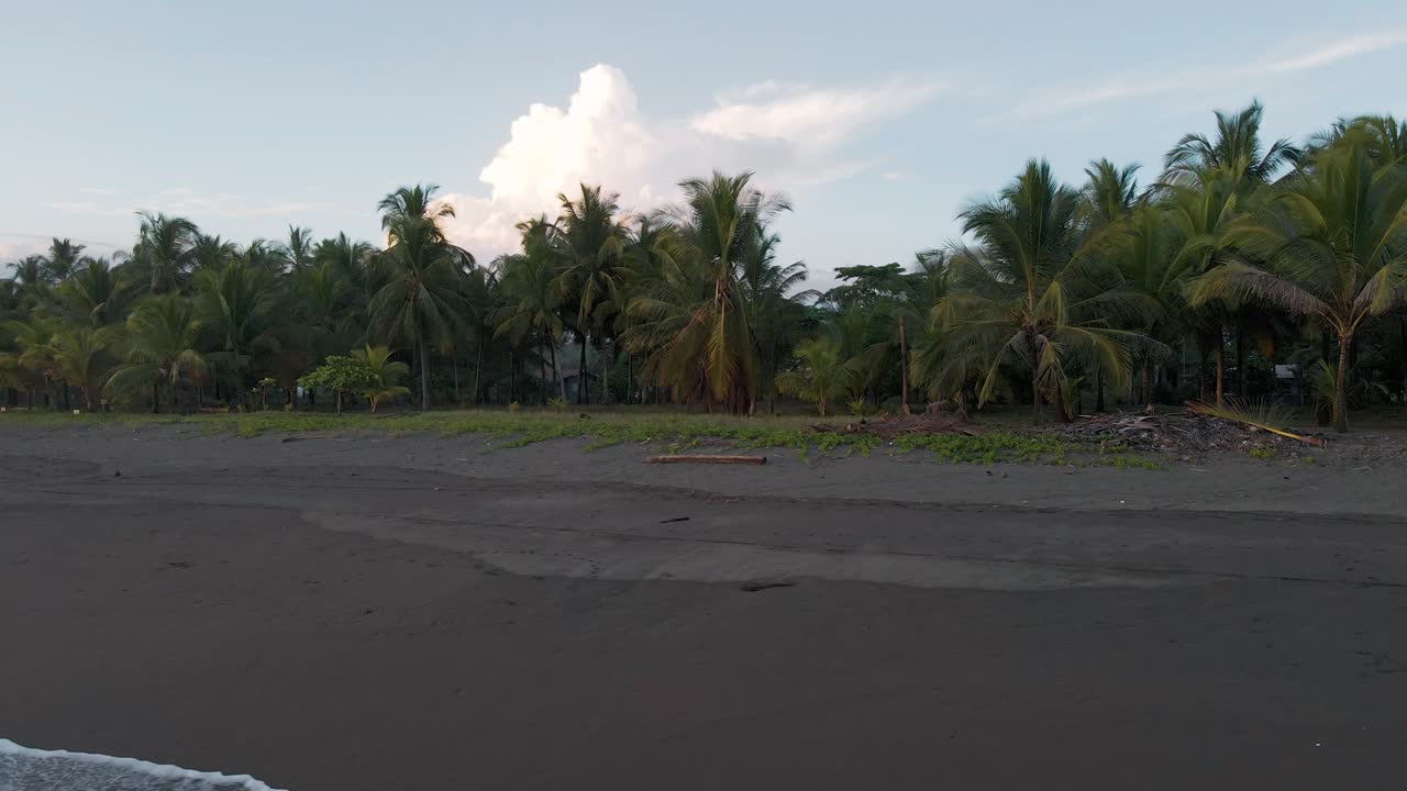 Circular Drone Flight Over The Sandy Beach Of Playa Bandera And The ...
