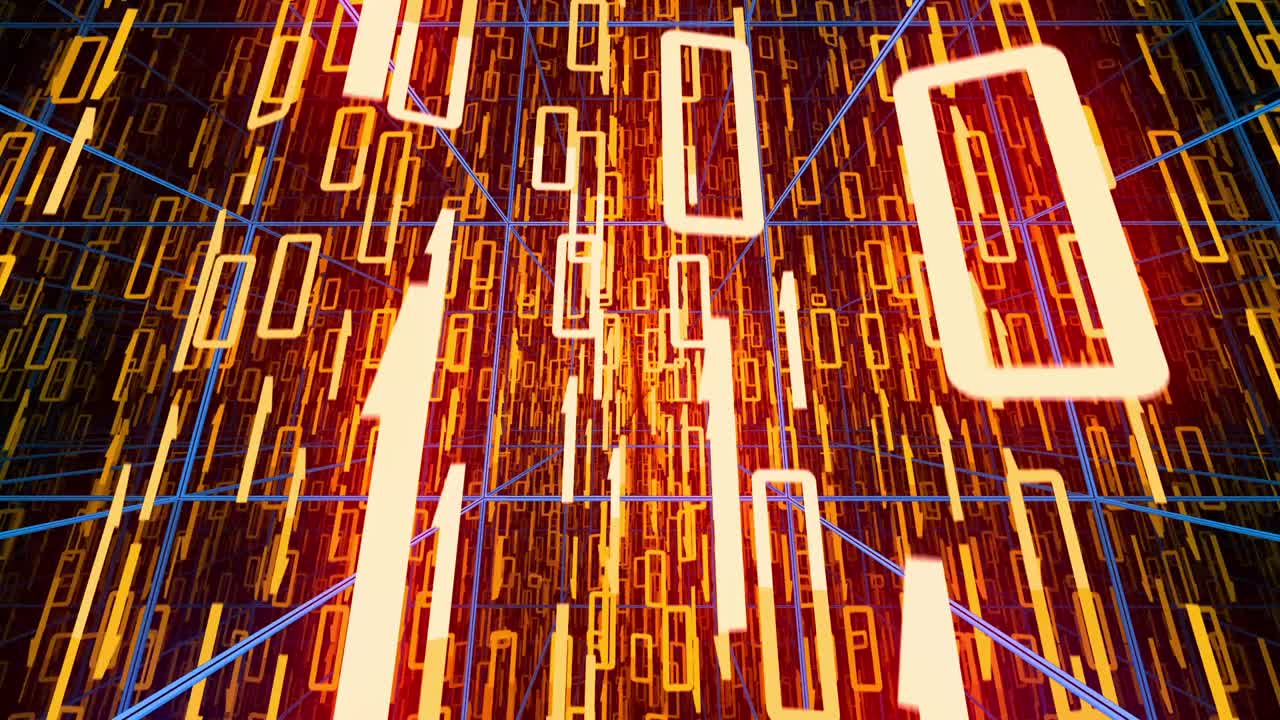 Premium stock video - A concept imagination of binary code. numbers 0 ...