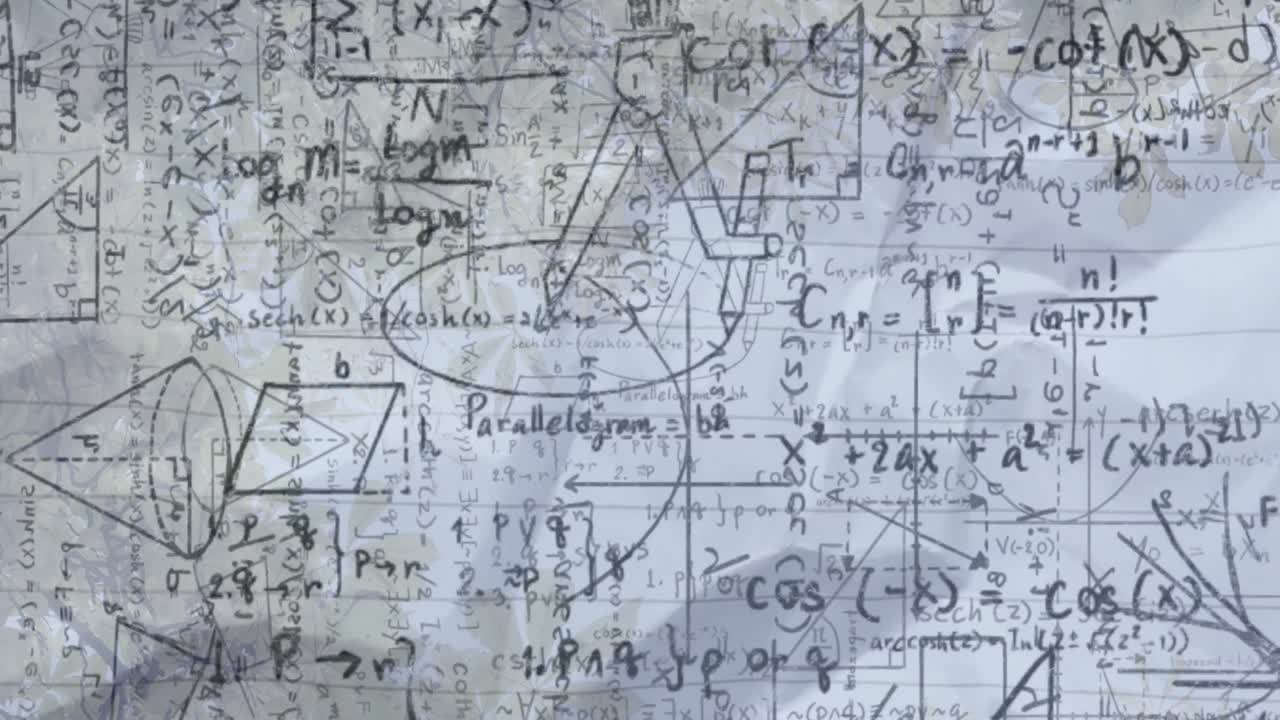 Premium stock video - Animation of mathematics formulas on grey background