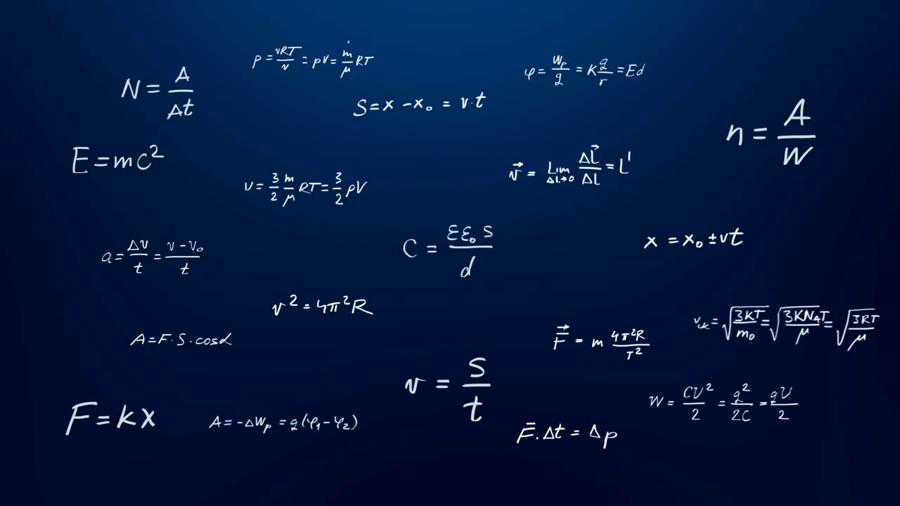 Math formulas animation | Premium Stock Video Footage