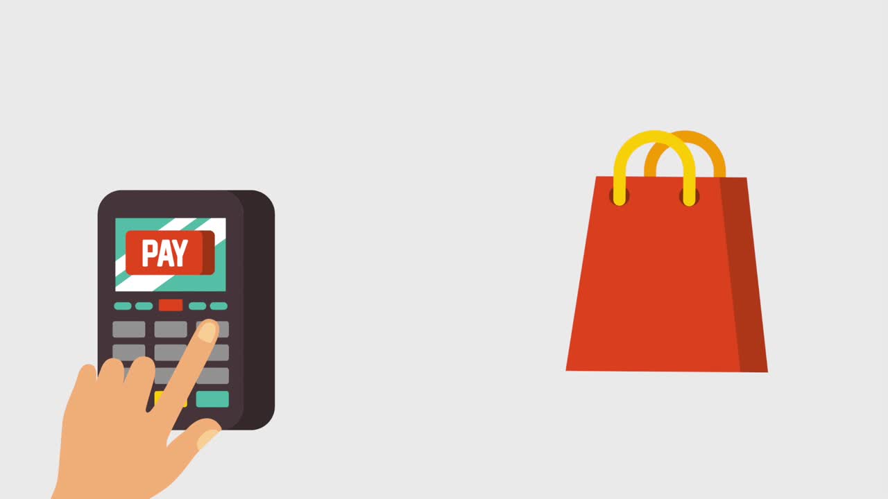 Payment online digital animation | Premium Stock Video Footage