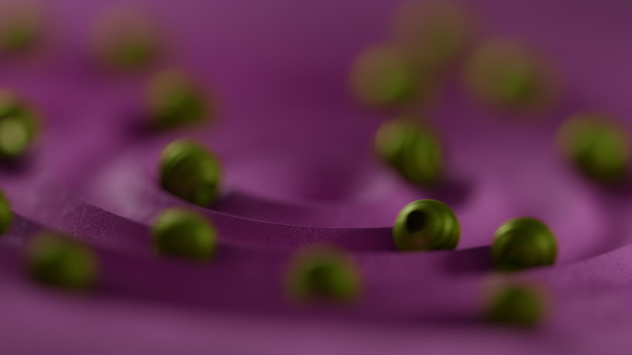 Premium stock video - The video features an animation of 3d beads in a ...