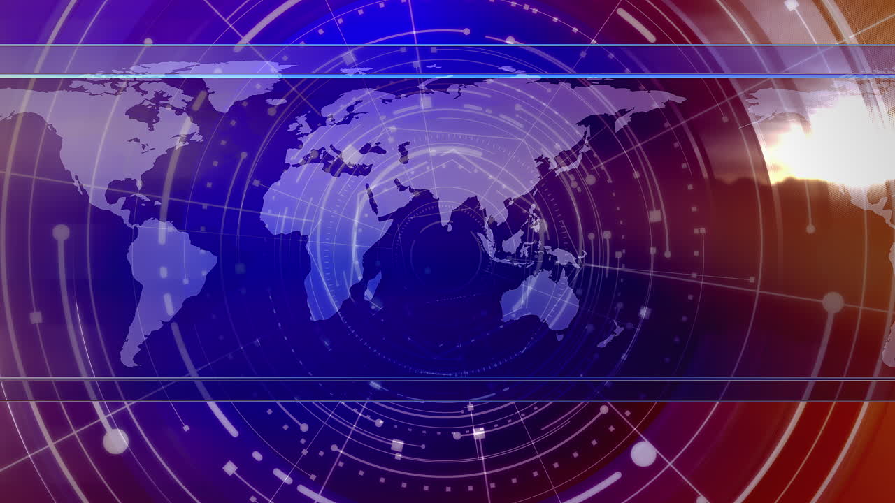 Premium stock video - News intro graphic animation with lines and circular shapes 4