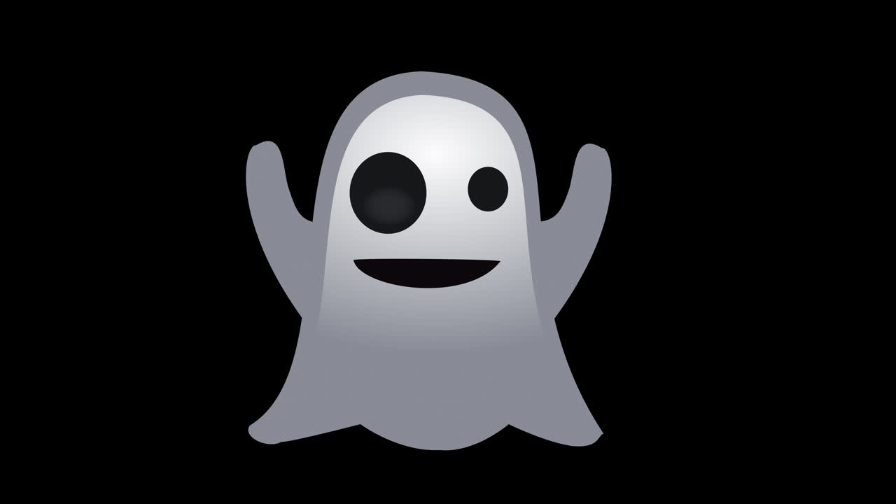Premium stock video - Halloween ghost face emoji emotion icon loop ...