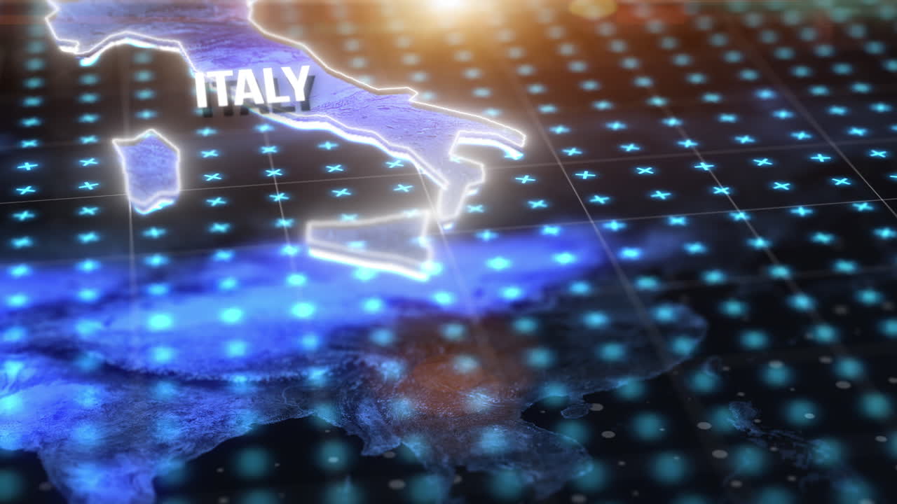 Premium stock video - Digital map, country location