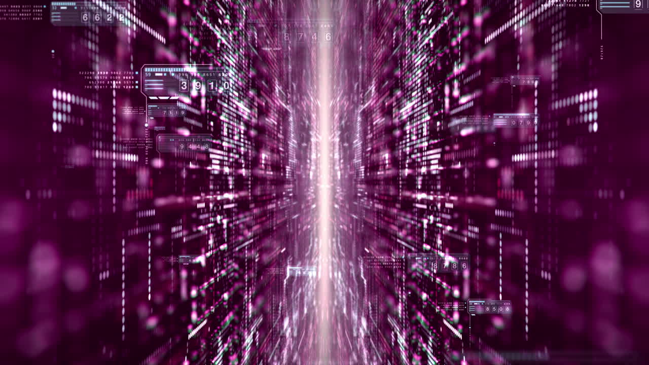 Futuristic Digital Matrix Particles Grid Virtual Reality Abstract Cyber ...