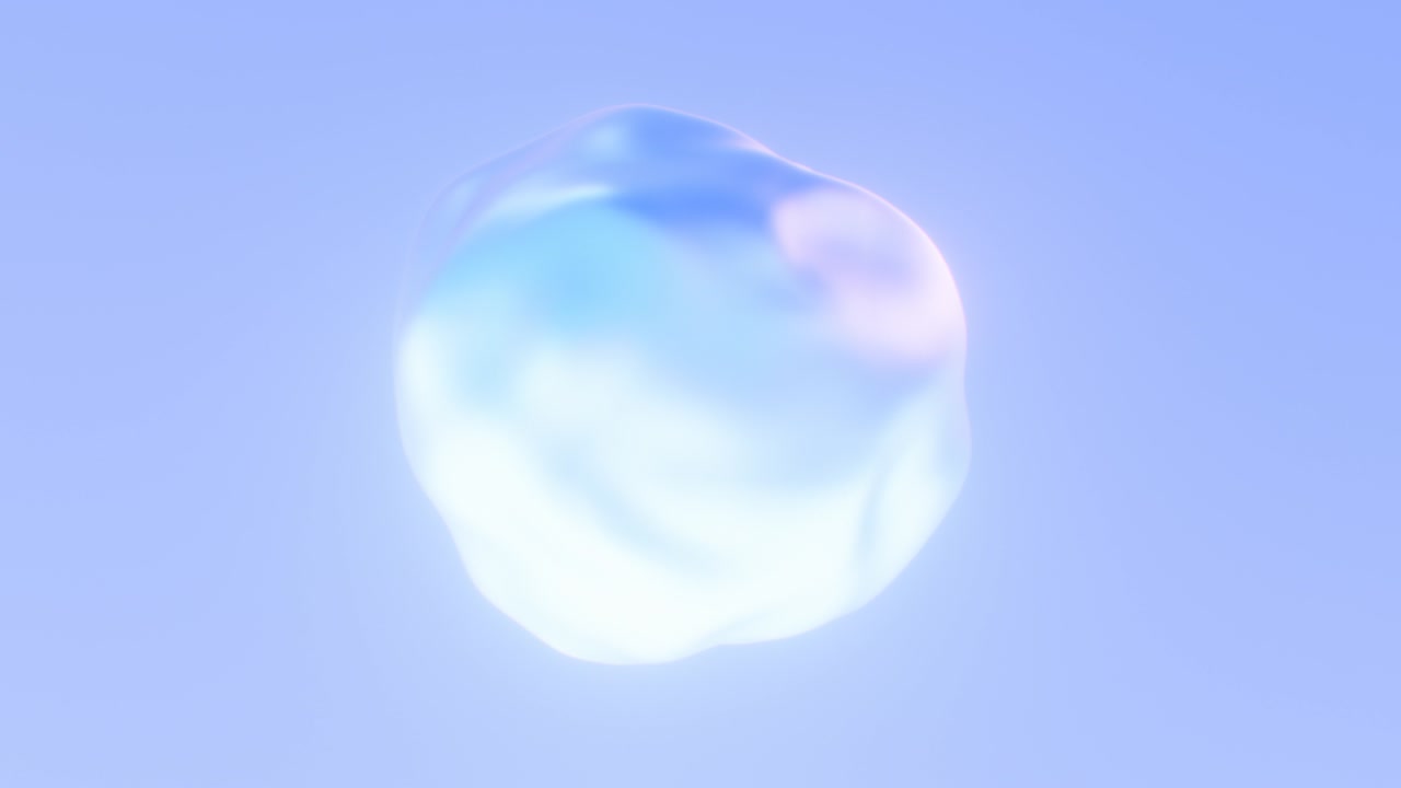 Premium ストック動画 - ホログラフィック イリデッセンス 蒸気波 パステル カラー 反射球波 4k シームレス vj ループ モーション バックグラウンド アニメーション