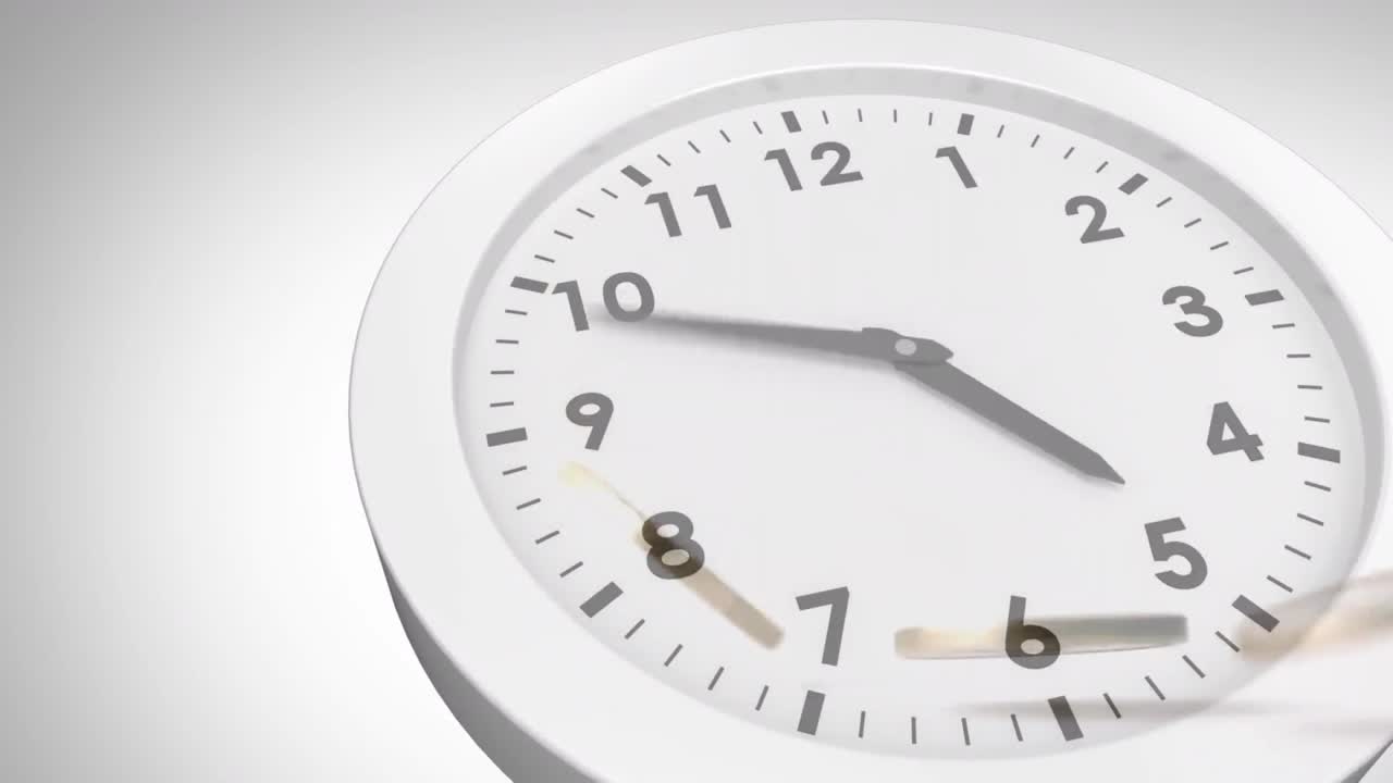 Animation Of Clock Ticking Over Euro Currency Coins Free Stock Video ...