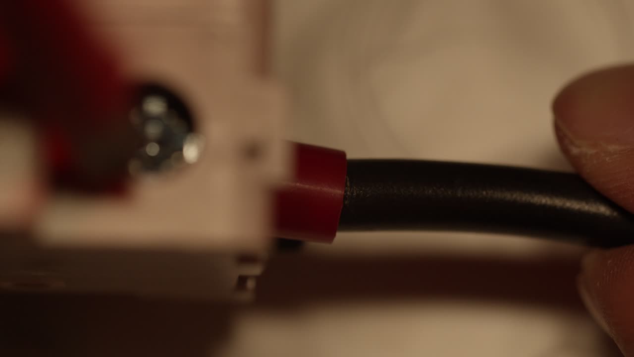 Close Up Of The Wire Fixing In The Switch Box Free Stock Video Footage ...
