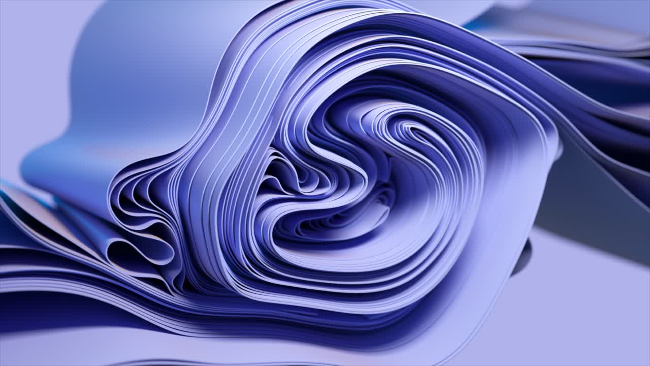 Free stock video - Elegant blue abstract 3d swirl wave in minimalistic ...