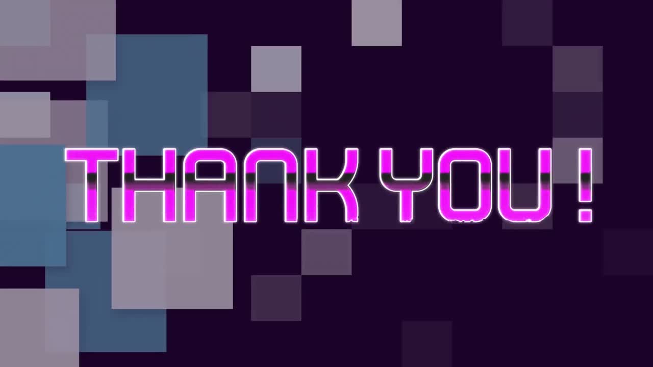 Premium stock video - Animation of thank you text over moving ...