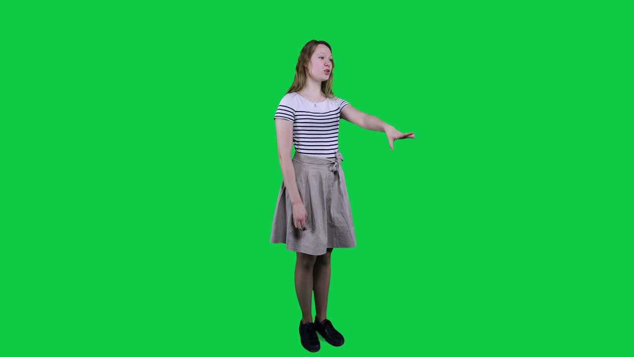 Premium stock video - Side view, teenage girl singing, vibing to music ...
