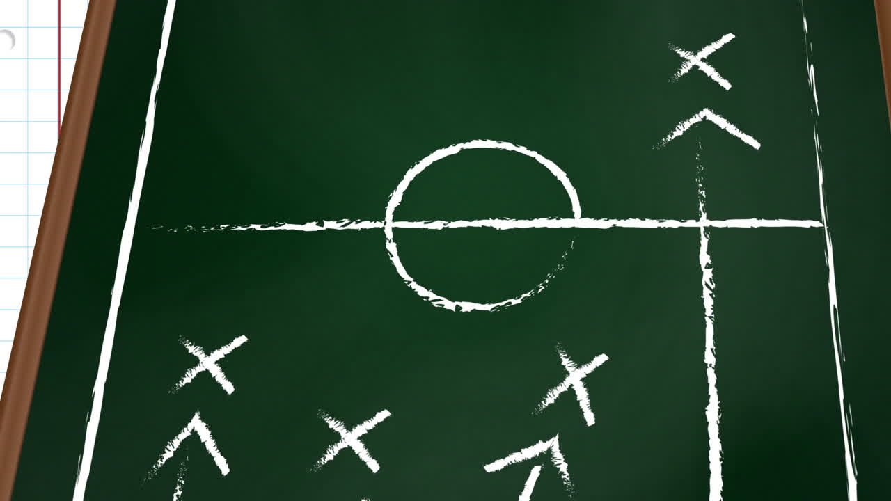 Premium stock video - Chalkboard football strategy animation with ...