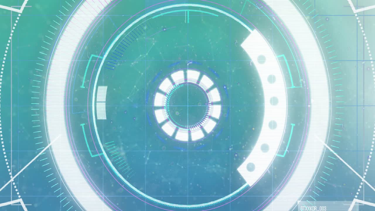 Premium stock video - Animation of scope scanning over shapes