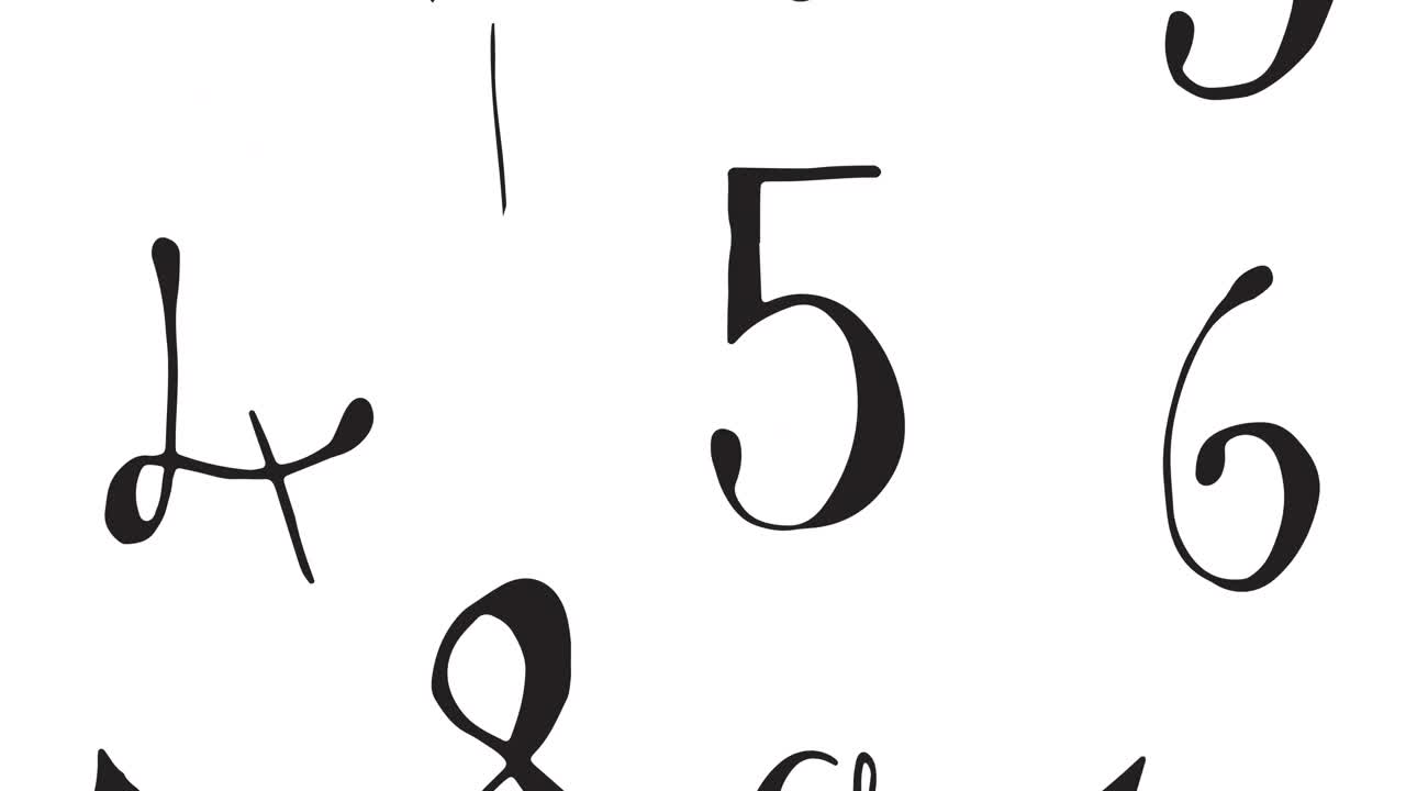 Animation of numbers icons moving on white background Premium Stock ...