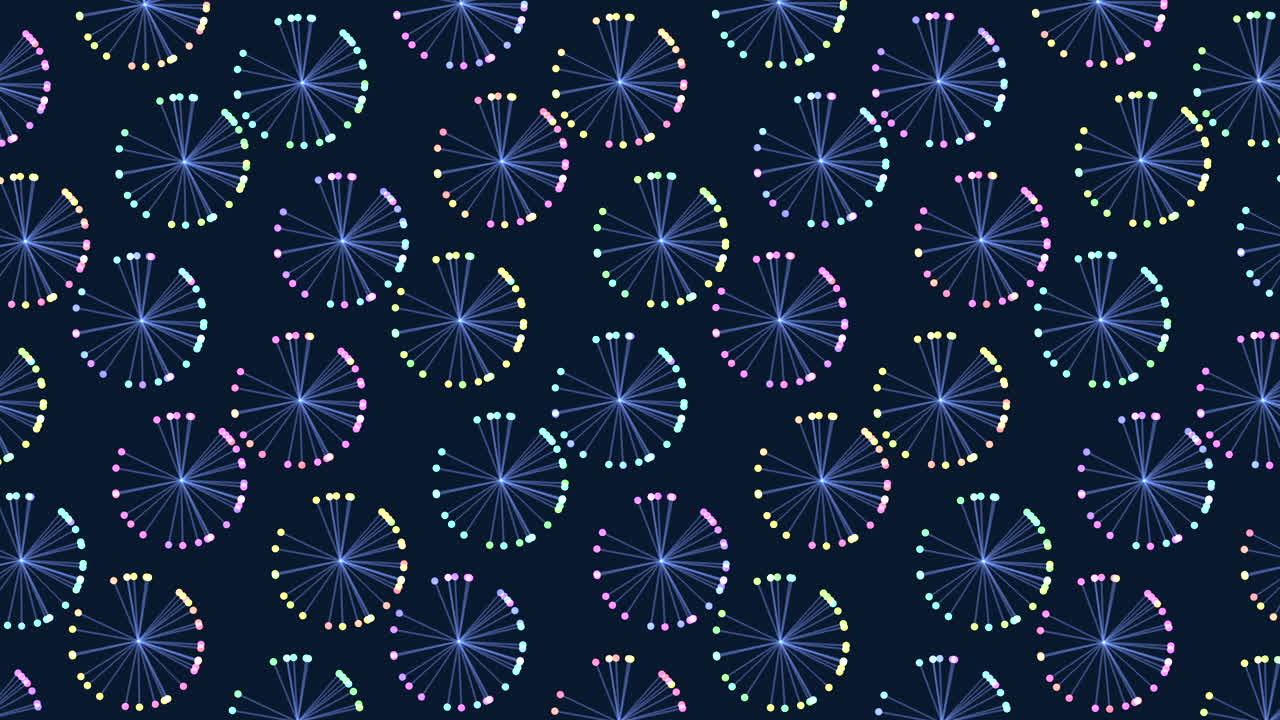Premium stock video - Symmetrical circular pattern of blue and purple ...