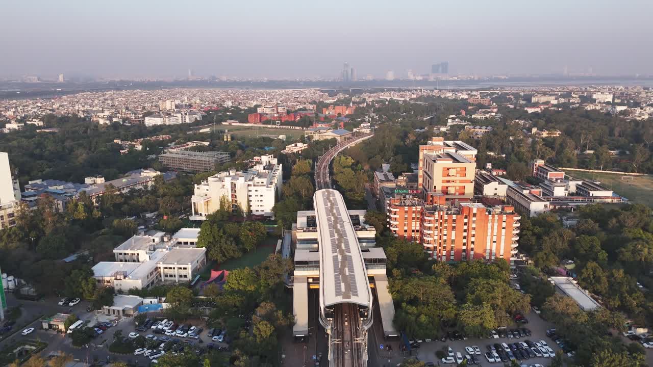 Sukhdev Vihar Metro station Indian rises above South Delhi’s leafy ...