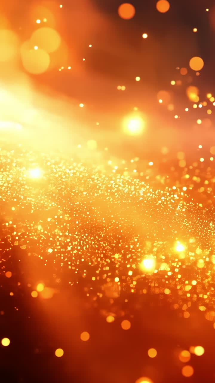 A bright orange background with a lot of sparkles. The sparkles are ...
