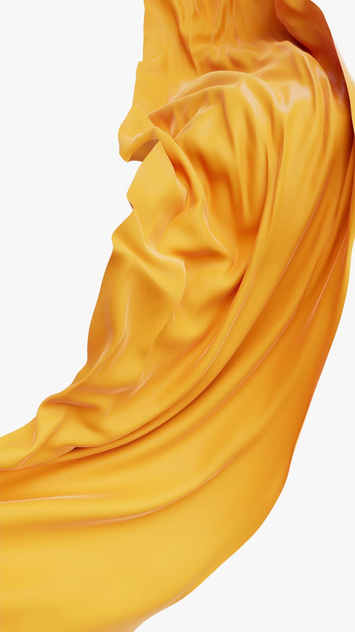 Flowing wave cloth, 3d rendering. Premium Stock Video Footage