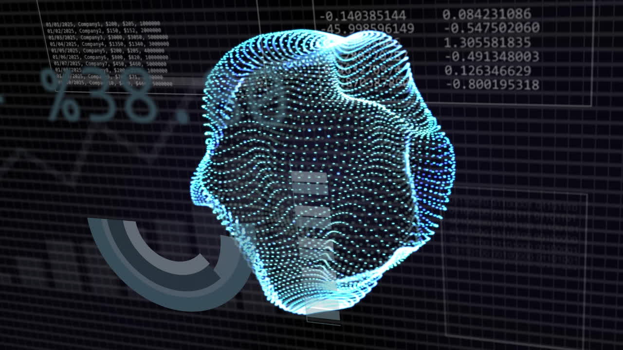 Premium stock video - Animation of ai data processing and mesh over ...