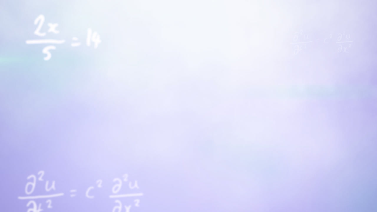 Animation of mathematical equations over blue background | Premium ...