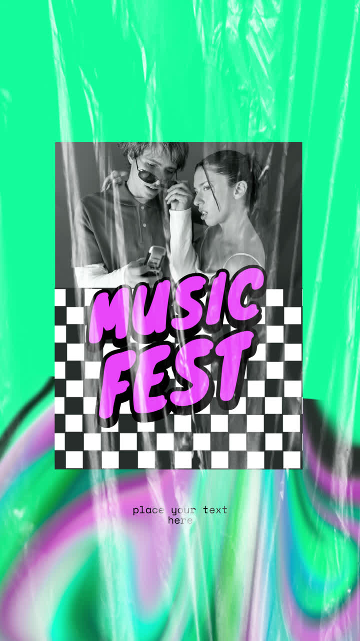 Diseño de carteles de festivales de música | Vídeo de stock Gratis