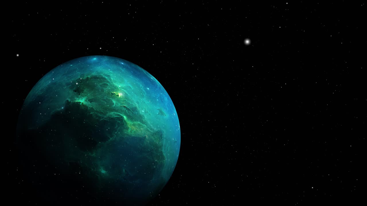 Premium stock video - Mysterious gas planet in space