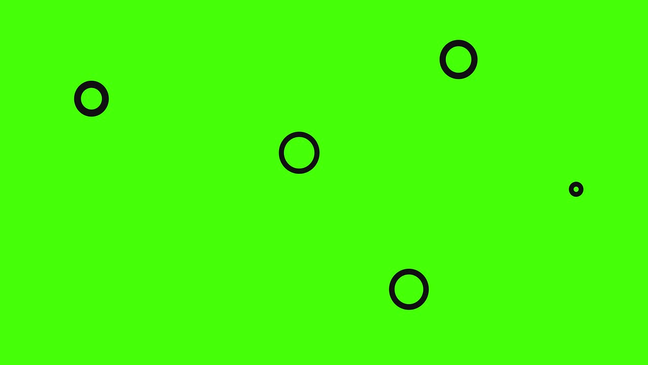 Animation of circles. Ellipses or rings. Design elements. Green screen ...